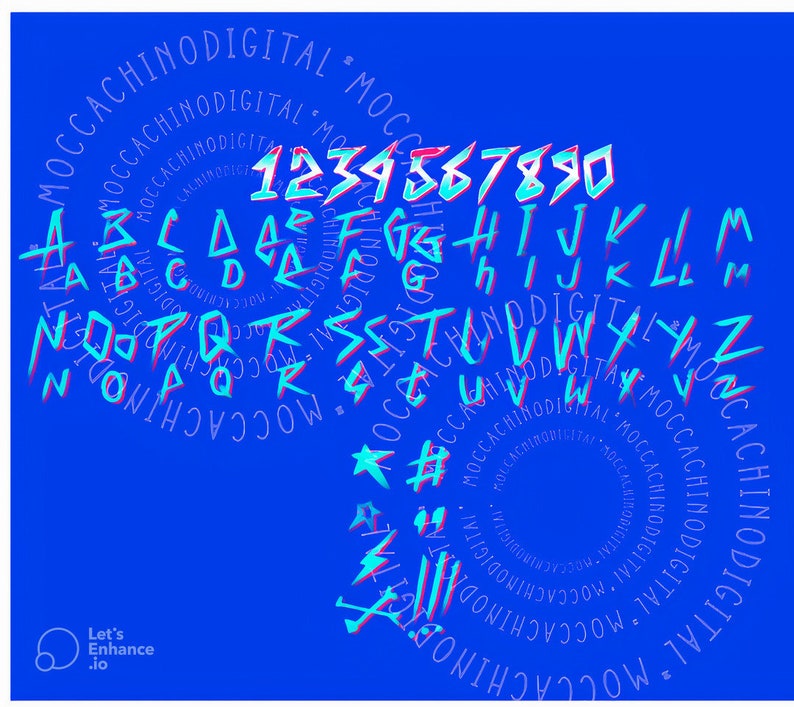 80s Retro Font SVG: Cyberpunk Alphabet, Rave Style (digital Download ...