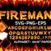 Fire Alphabet & Numbers SVG PNG: Burning Font (digital Download) - Etsy