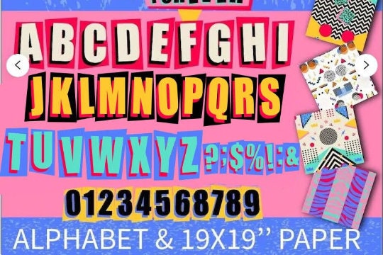 90s and 80s Alphabet and Numbers,90s Letters Vintage,nineties Nostalgia ...