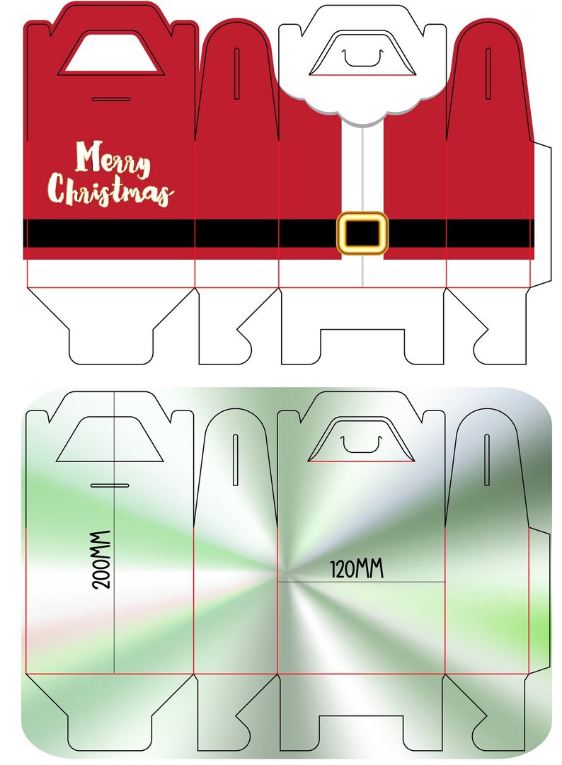 Christmas Gift Box Bundles SVG PNG, Holiday Favor Candy Popcorn Santa ...