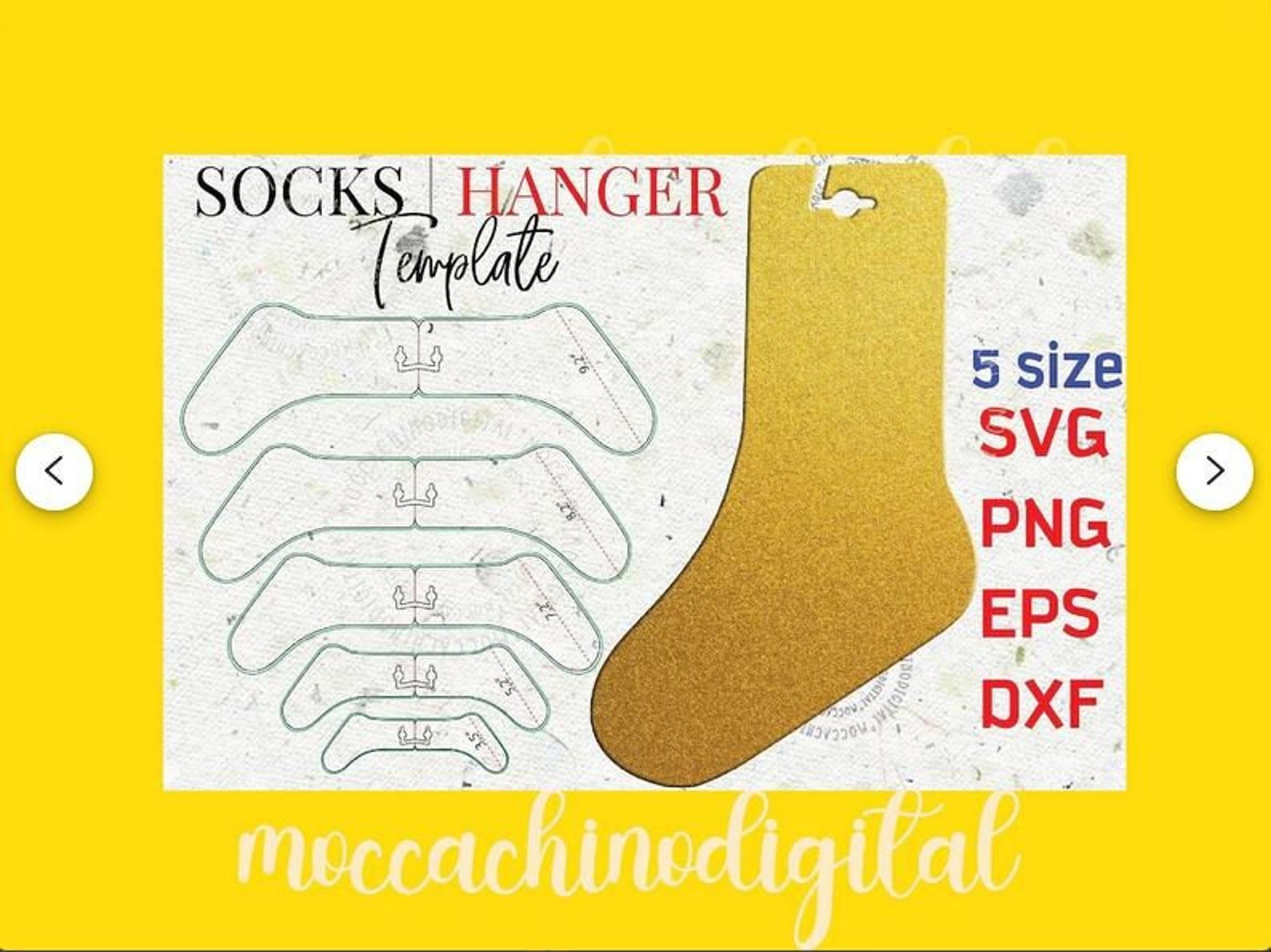 5 SIZE Sock Jig Template Bundle, Sock Jig Svg Bundle, Sock Jig Dxf ...