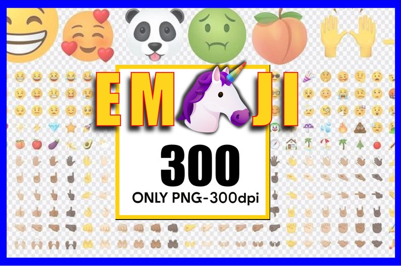 300 Seperated Ios Emoji, Funny Emoticons Faces With and IOS Emoji Mega ...