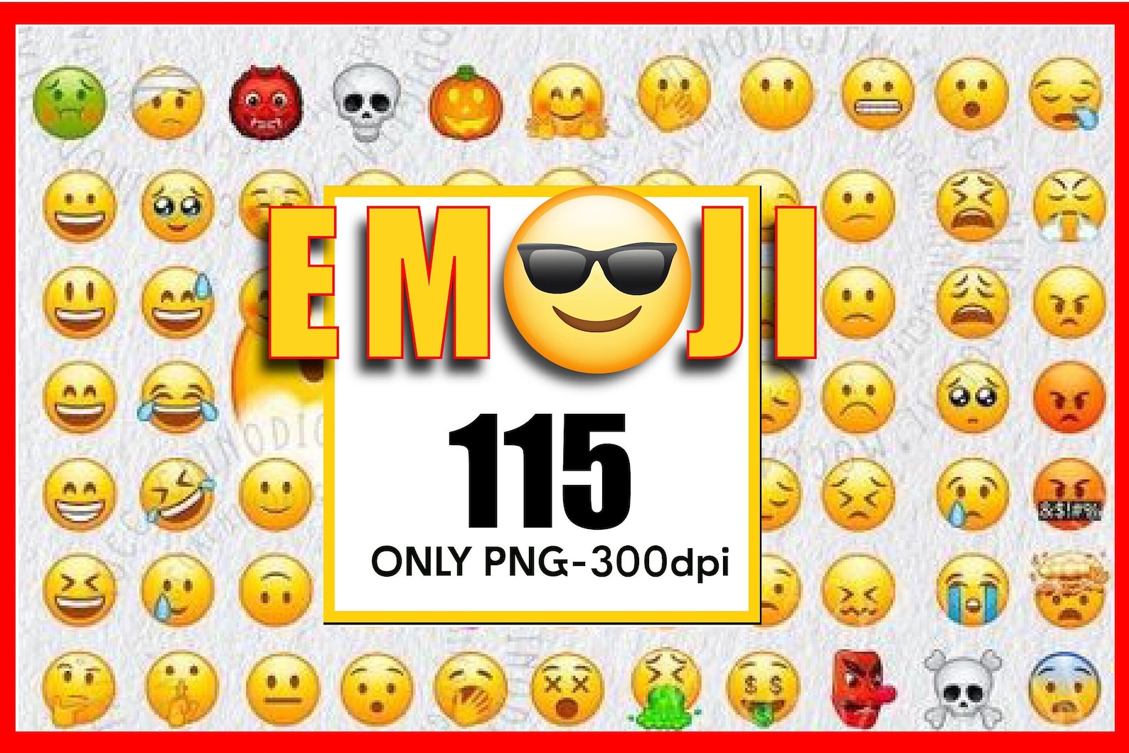 115 Ios Emoji PNG Clipart: Face Emotion Graphics (digital Download) - Etsy