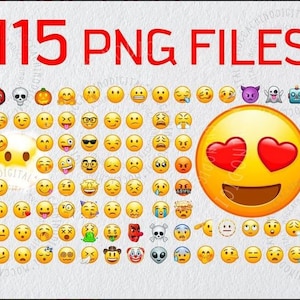 115 Ios Emoji PNG Clipart: Face Emotion Graphics (digital Download) - Etsy
