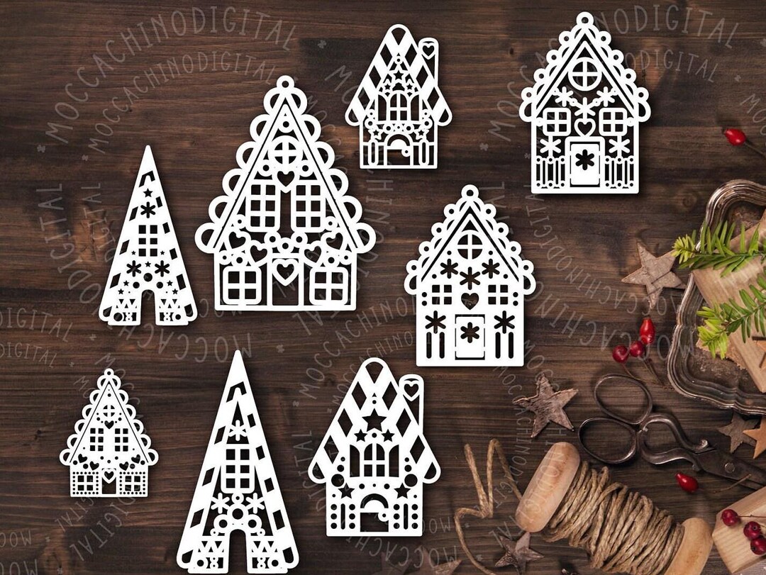 Gingerbread House SVG Bundle: Christmas Laser Cut Files (digital ...
