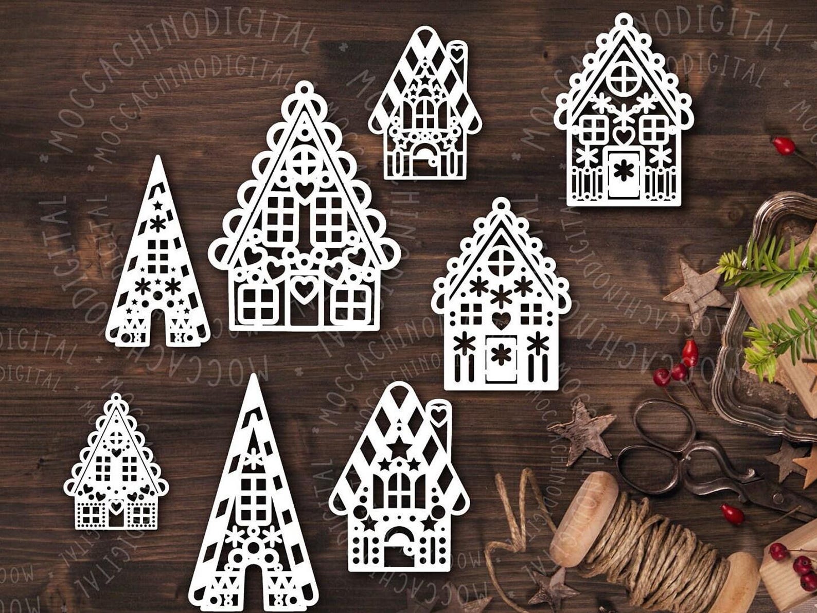 CNC Gingerbread House Svg,christmas House Svg, Gingerbread House LASER ...