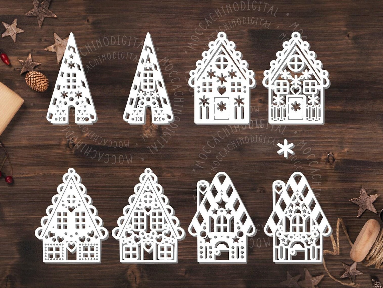 CNC Gingerbread House Svg,christmas House Svg, Gingerbread House LASER ...