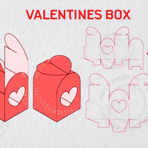 Heart Favor Box SVG: 2-size Candy Box Cut Files (digital Download) - Etsy