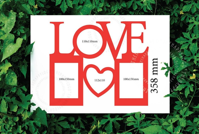 Love Photo Frame SVG | Valentine Laser Cut Template (digital Download ...