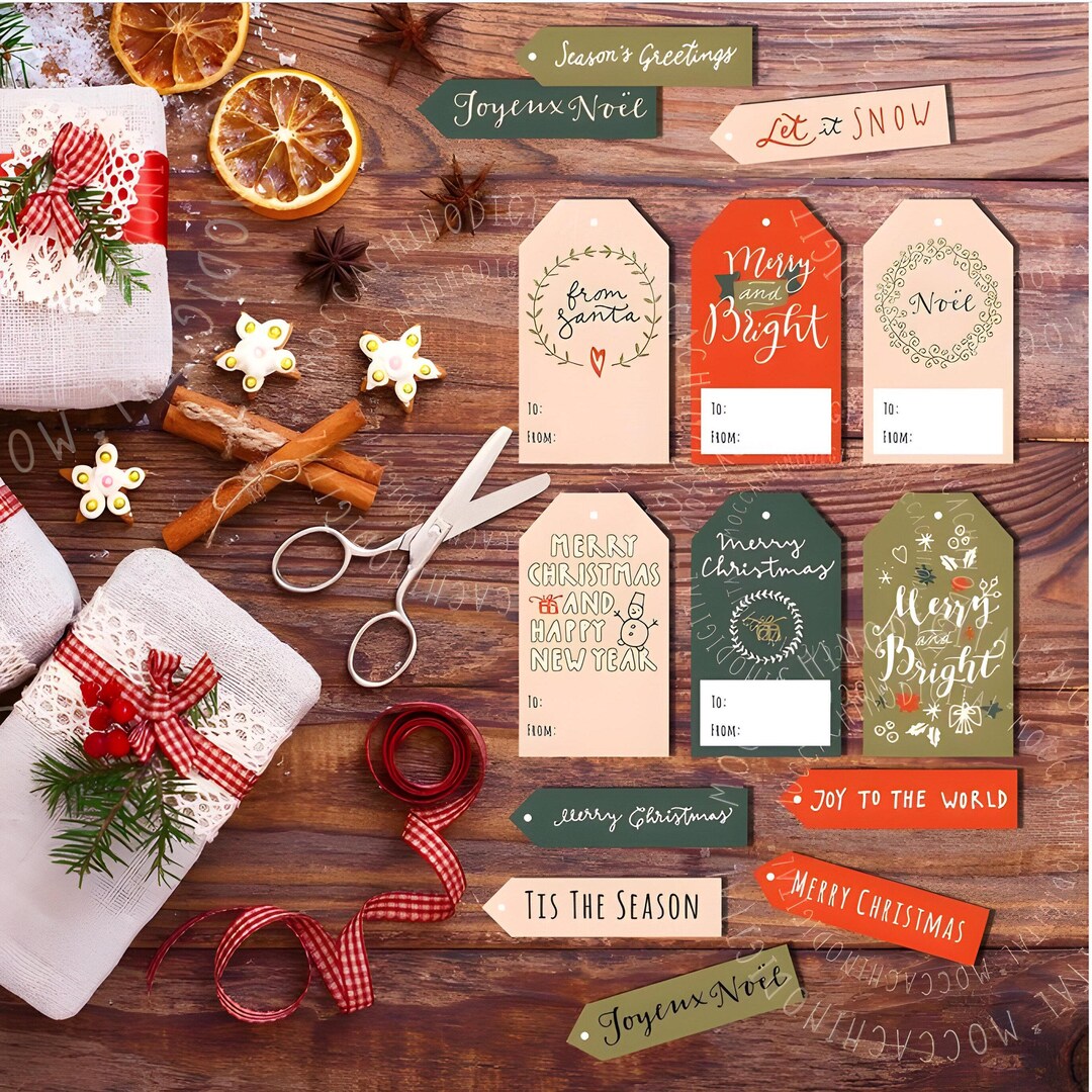 Printable Personalized Christmas Gift Tags SVG, Printable Holiday ...