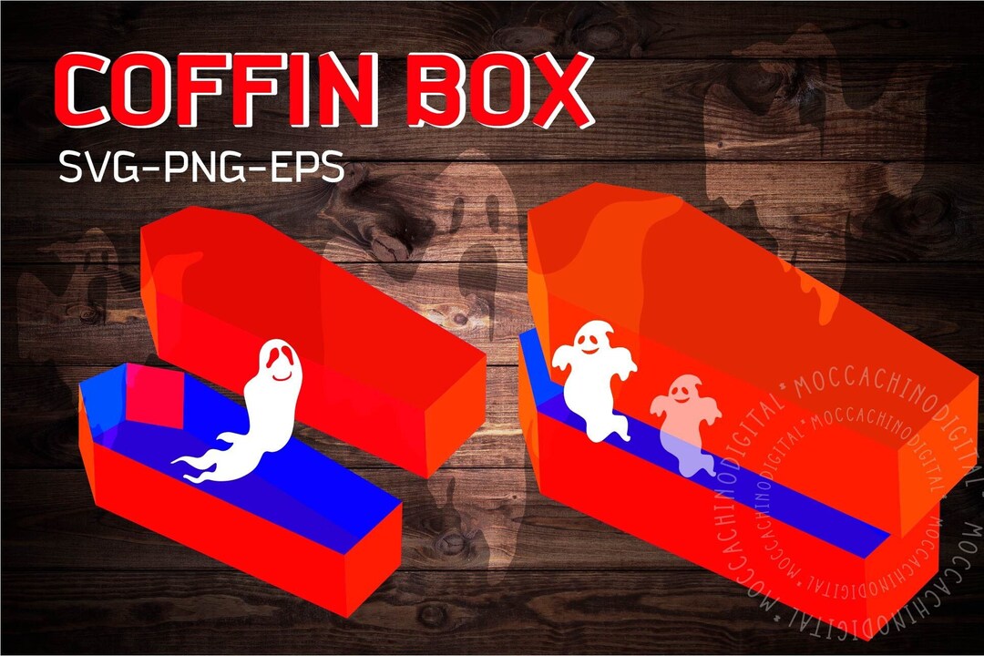 Coffin Box Gift Box, Box Template SVG, Box Template PNG, Sarcophagus ...
