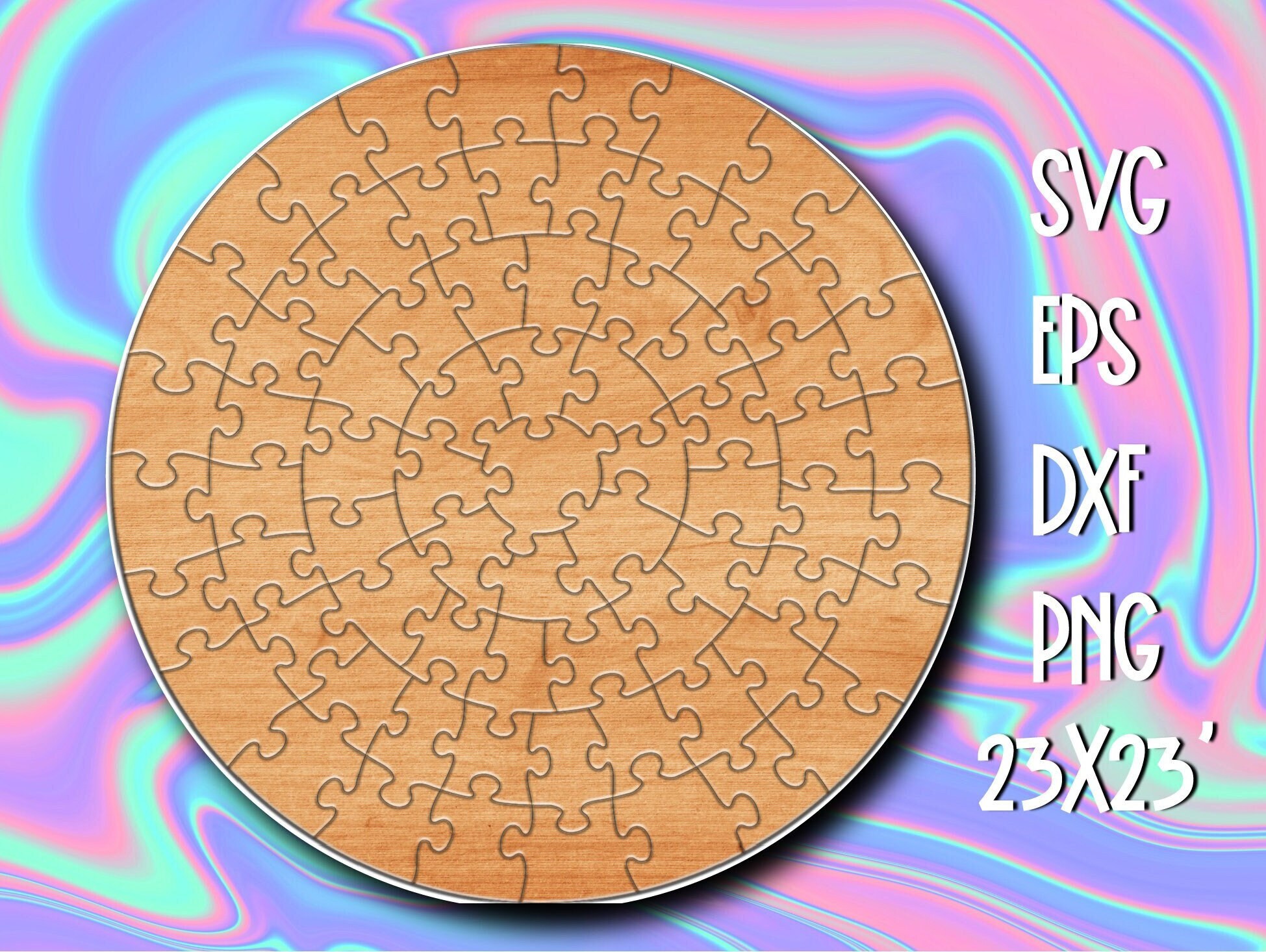 Jigsaw Puzzle Template SVG, Laser Cut Clipart - Digital Puzzle Vector ...