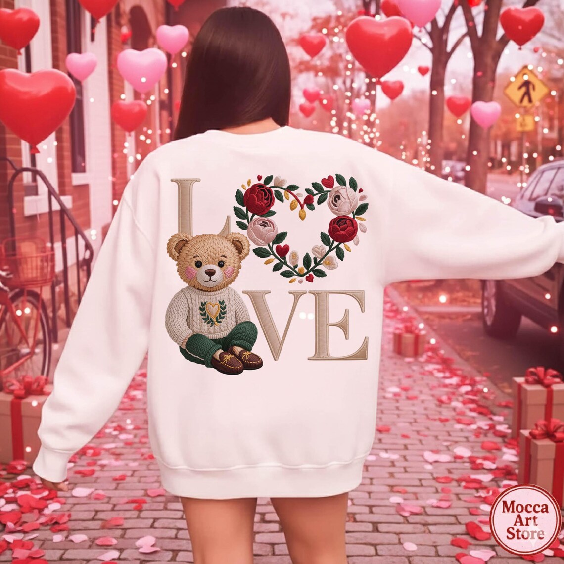 Polo Bear Valentine PNG Bundle • Embroidered Style Clipart - Etsy