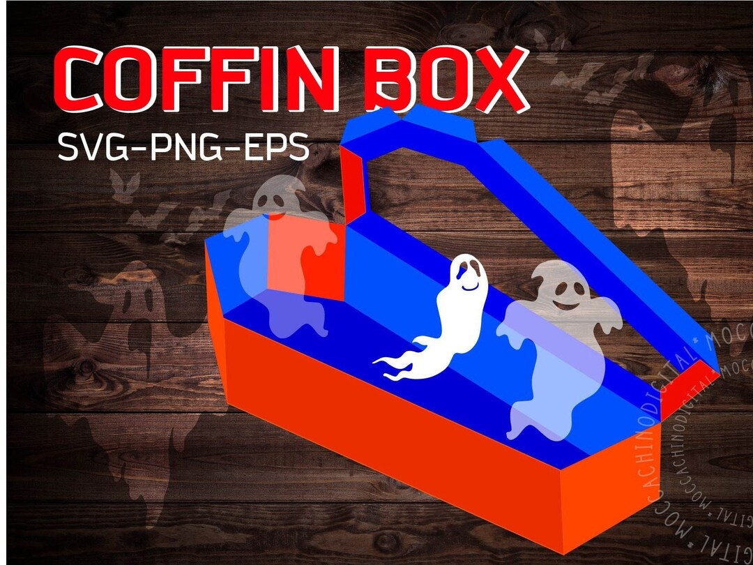 Coffin Box Gift Box, Box Template SVG, Box Template PNG, Sarcophagus ...