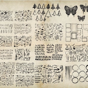 Mega Doodle SVG Bundle: Icon Clipart for Cricut, Silhouette (PDF, PNG ...
