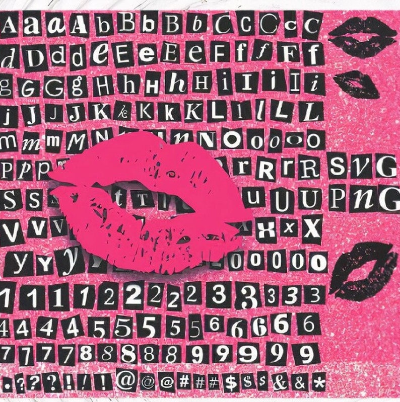 Burn Book Letter, Numbers, Mean Girls Party Decoration, Clipart and ...