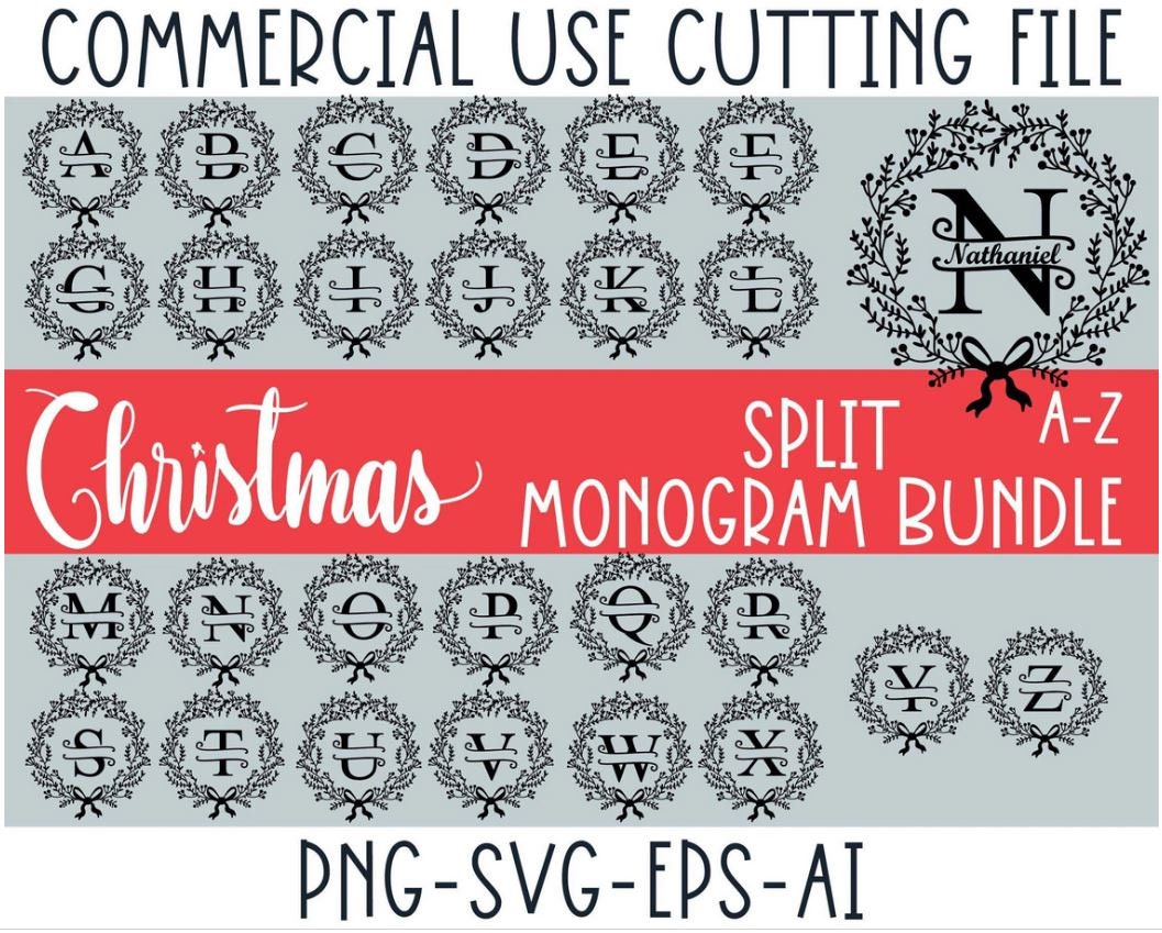 Family Name SVG Bundle, Custom Family Monogram SVG Mono Gram ...