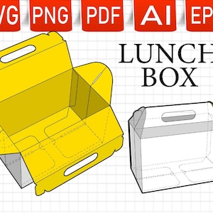 Gable Box Template: Lunch Box SVG, Cricut Cut Files (digital Download ...