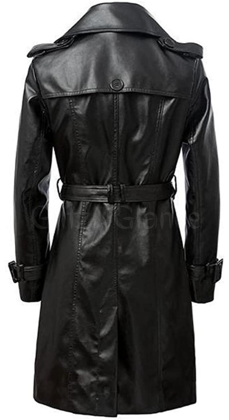 Women's Genuine Sheep Leather Long Overcoat Real Sheepskin Leather ...