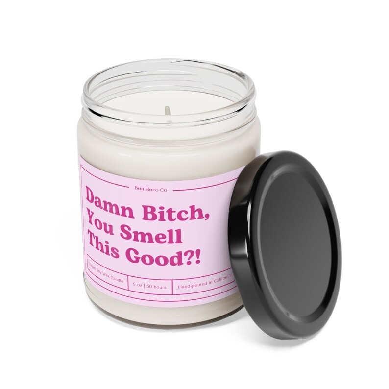 Damn Bitch, You Smell This Good Hot Pink Candle Candle Gifts for Her Premium Vegan Soy Wax ...