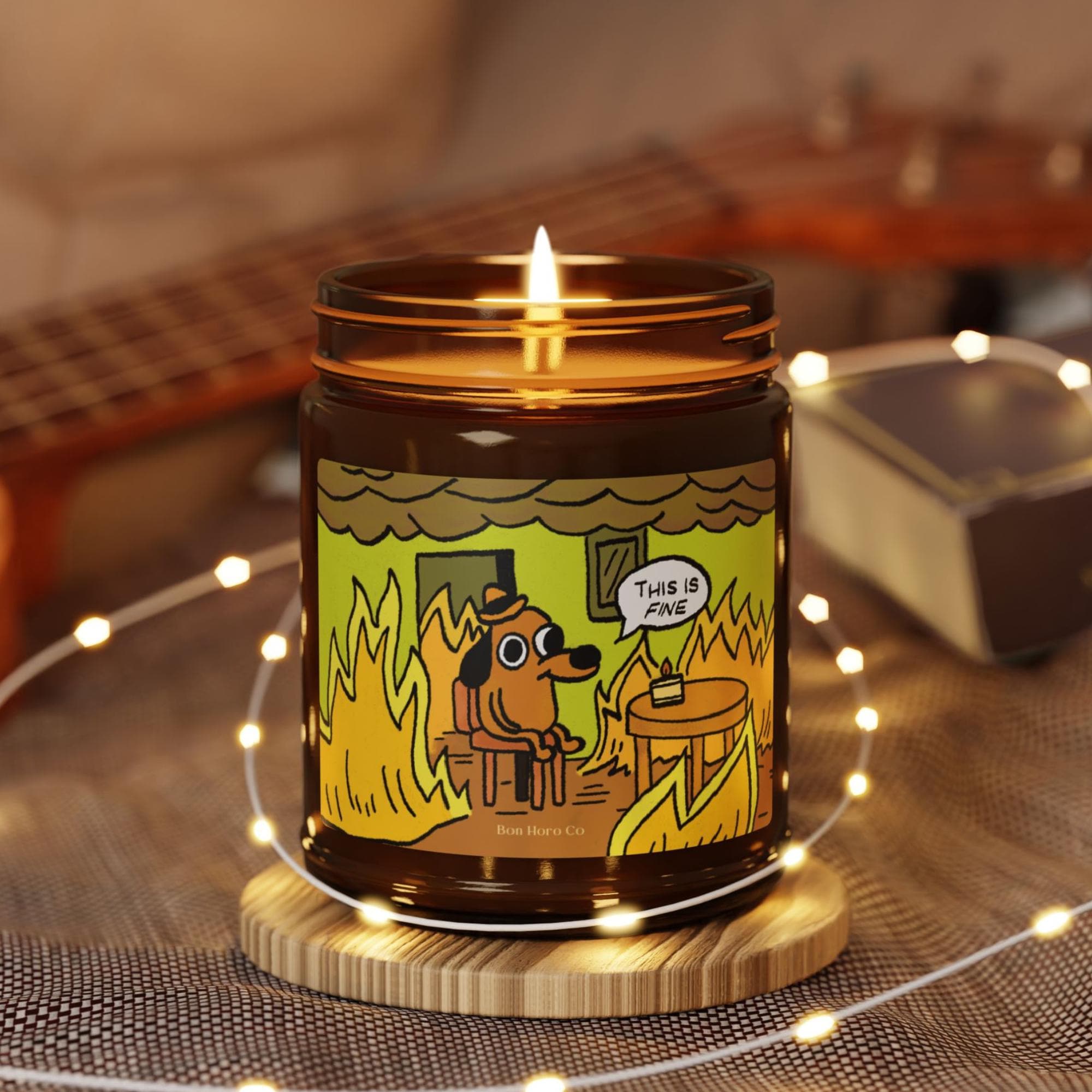 This is Fine Meme Candle | Everything is Fine | Funny Candle | Amber ...