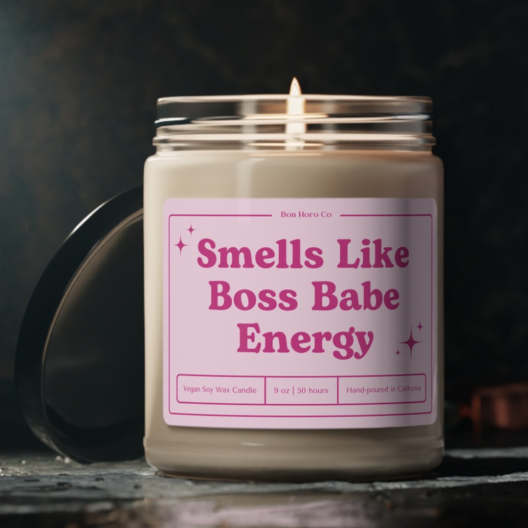 Smells Like Boss Babe Energy | Hot Pink Candle | Candle Gifts for Her ...