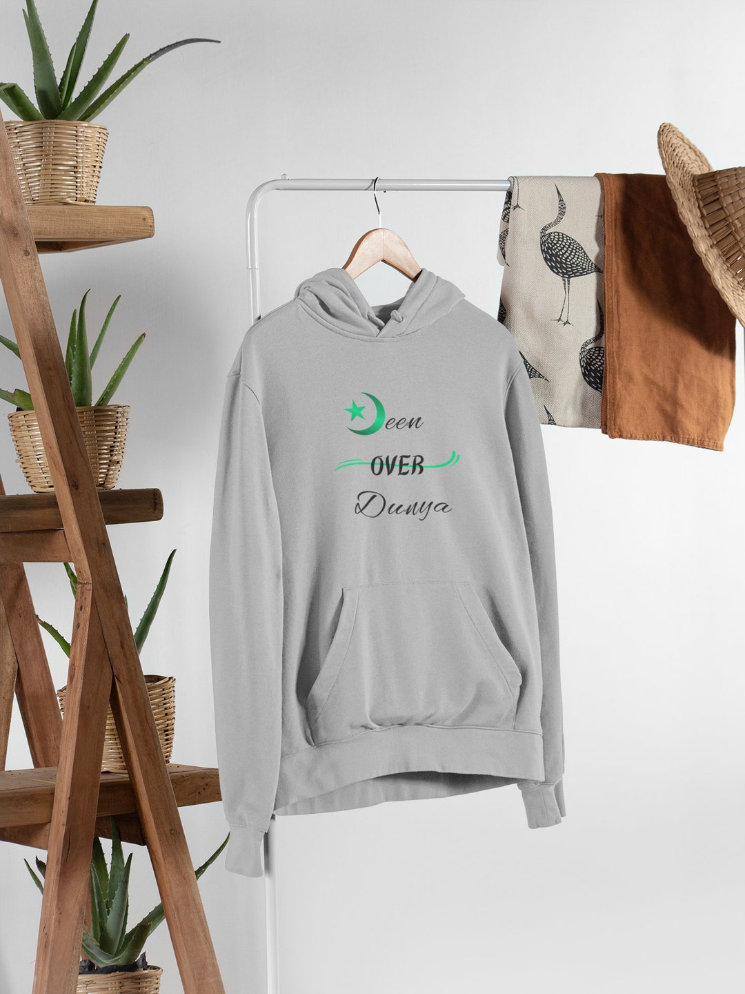 Deen Over Dunya Hoodie, Muslim Hoodie, Islamic Quote Hoodie, Muslim ...