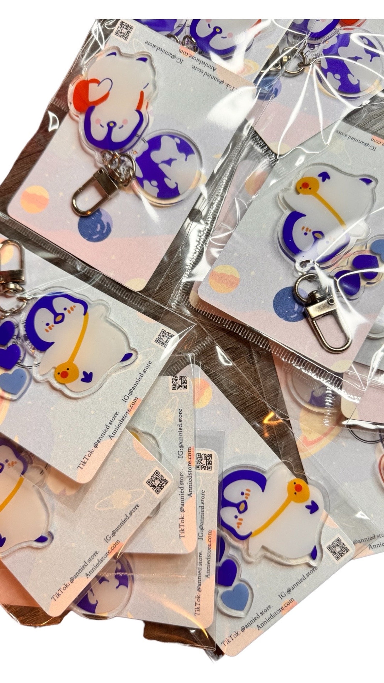 Acrylic Penguin Keychains - Etsy