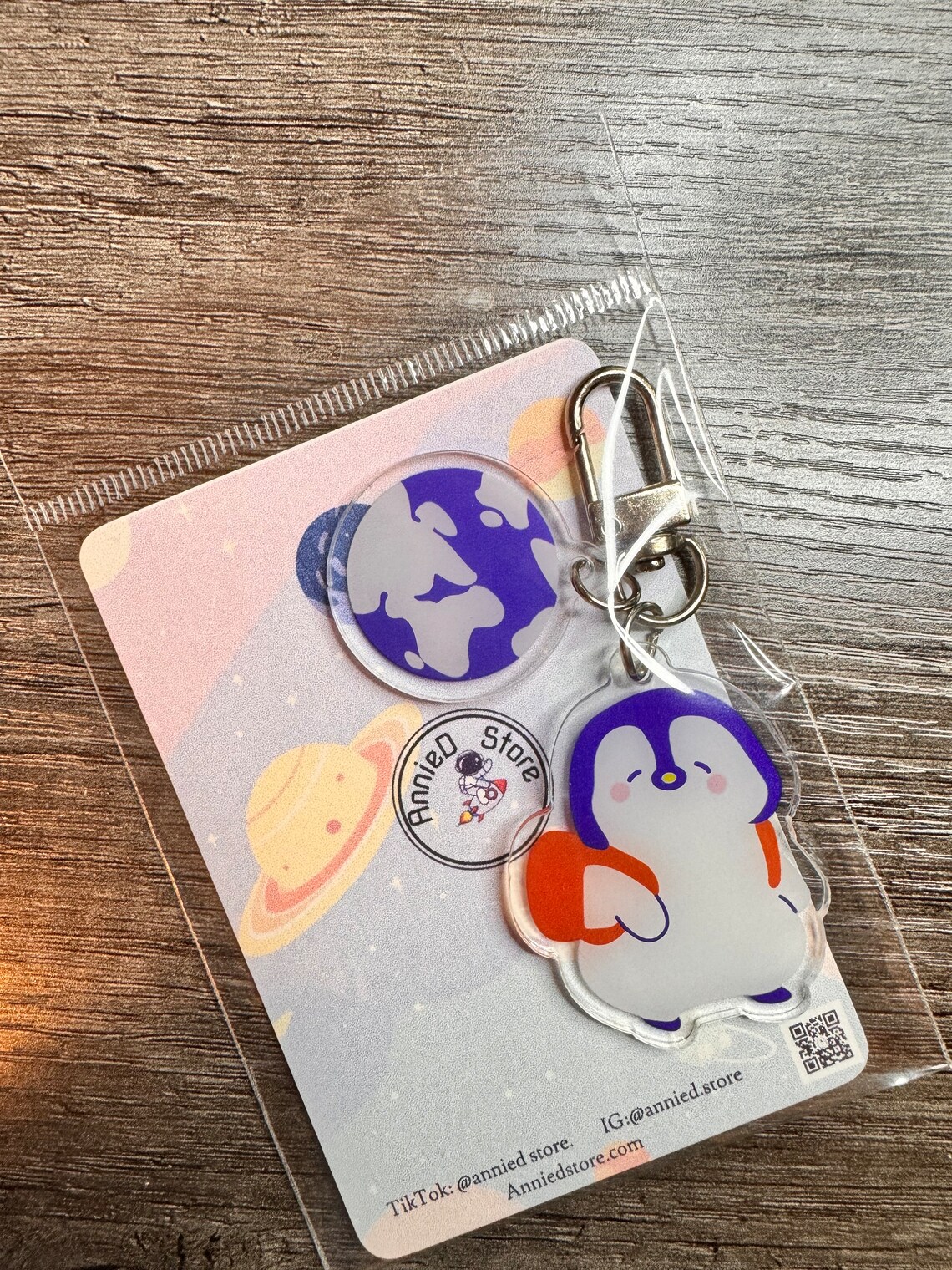Acrylic Penguin Keychains - Etsy