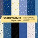 Starry Night Digital Paper Set, Seamless Textures, Patterns ...