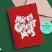Red Christmas, Festive, Holiday, Printable Card, Instant Download ...