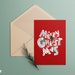 Red Christmas, Festive, Holiday, Printable Card, Instant Download ...