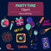 Party Time Clipart, Digital Stickers, Printable - Etsy