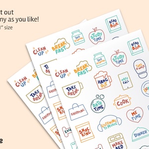 Daily Activity Clipart, Digital Stickers, Printable, PNG, Goodnotes - Etsy