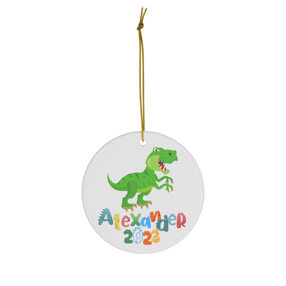 T-rex Dinosaur Ornament Personalized Ceramic Ornament for - Etsy