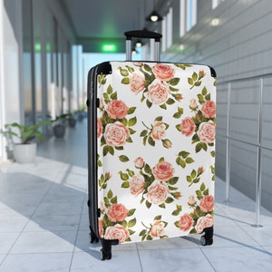 Roses Suitcase, Classic Rose, Vintage Rose, Girly Suitcase, Feminine ...