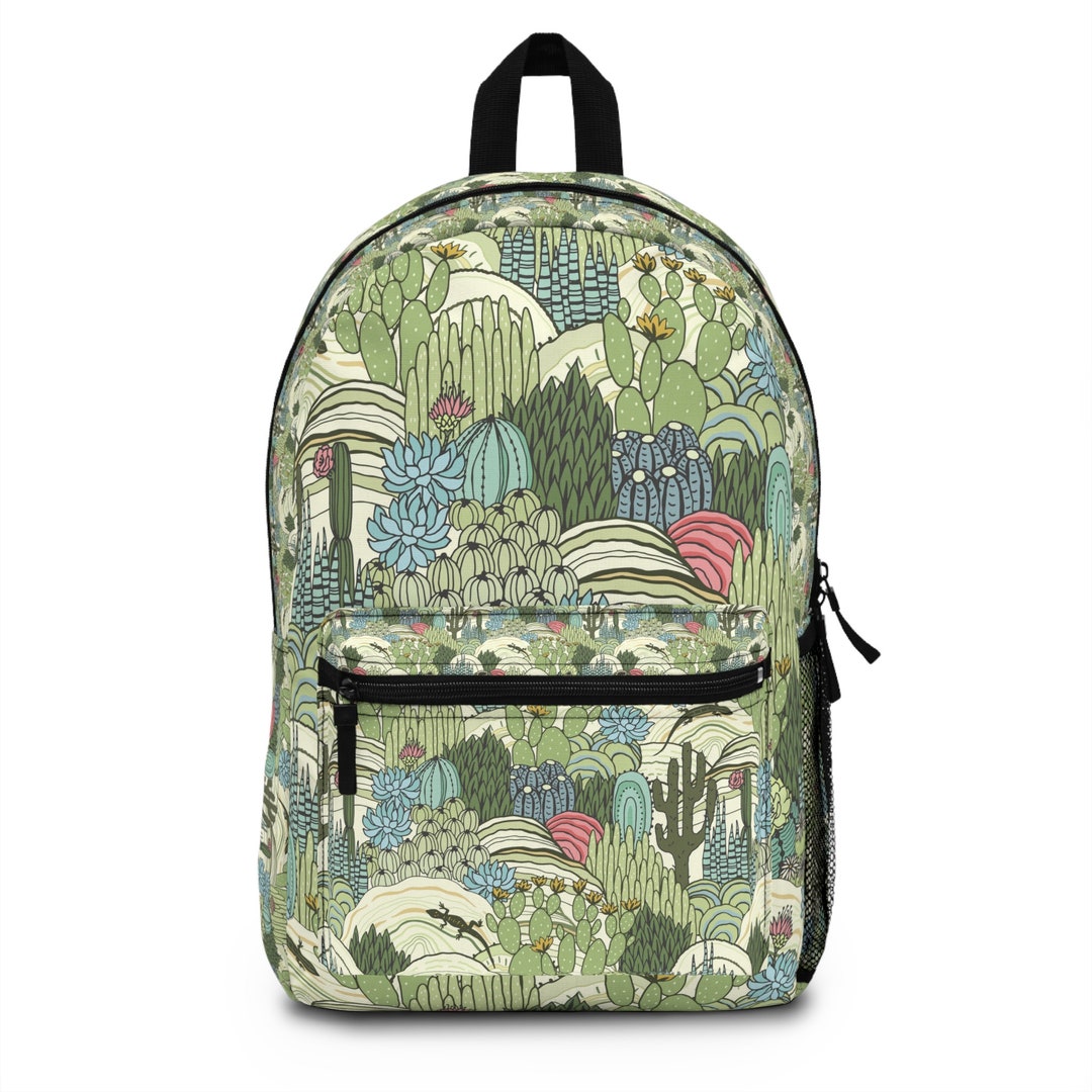 Backpack, Cacti and Lizards Backpack, Western Boho Style Backpack - Etsy