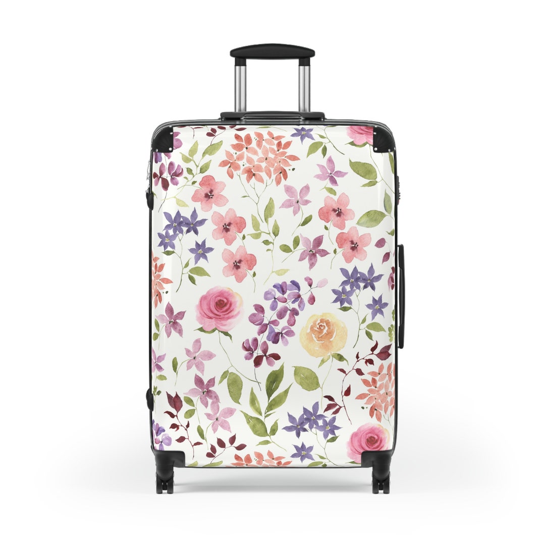 Suitcase, Flower Pattern Suitcase, Feminine Suitcase, Girly Suicase - Etsy