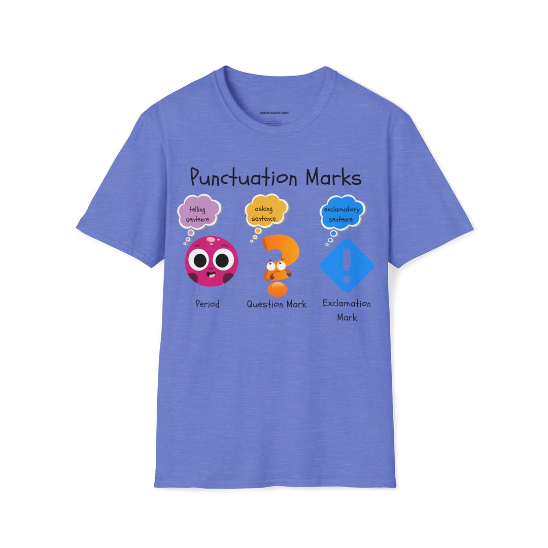 Punctuation Marks Teacher Shirt: Grammar Learning Unisex Tee - Etsy