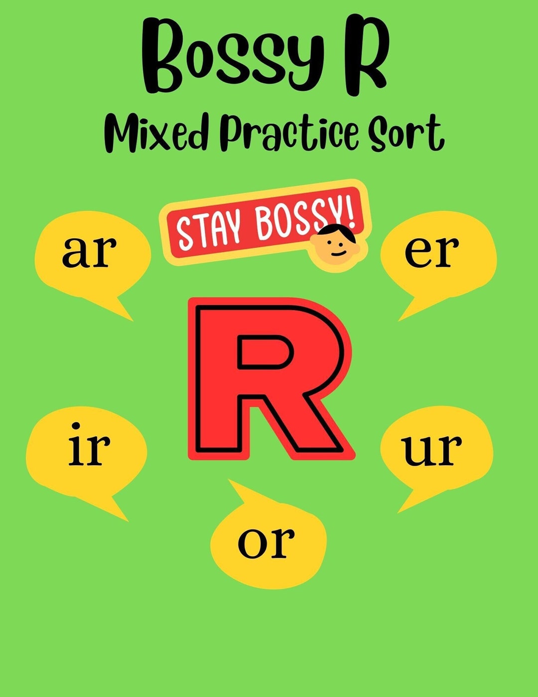 Bossy R Phonics Activity: Reading & Writing (digital File) - Etsy