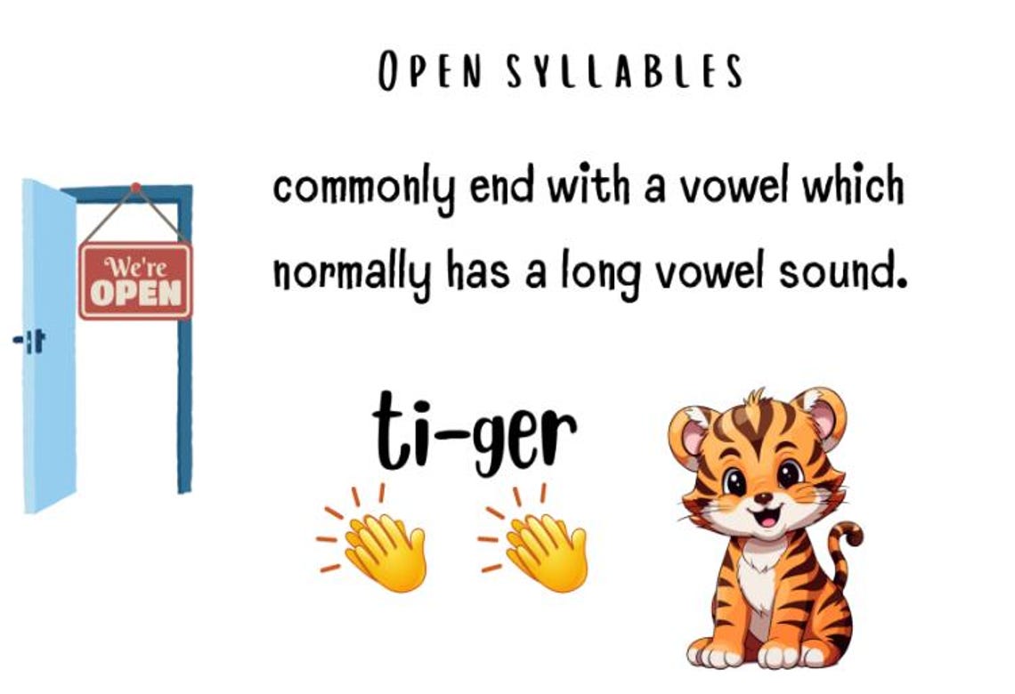 Understanding Open & Closed Syllables - Etsy