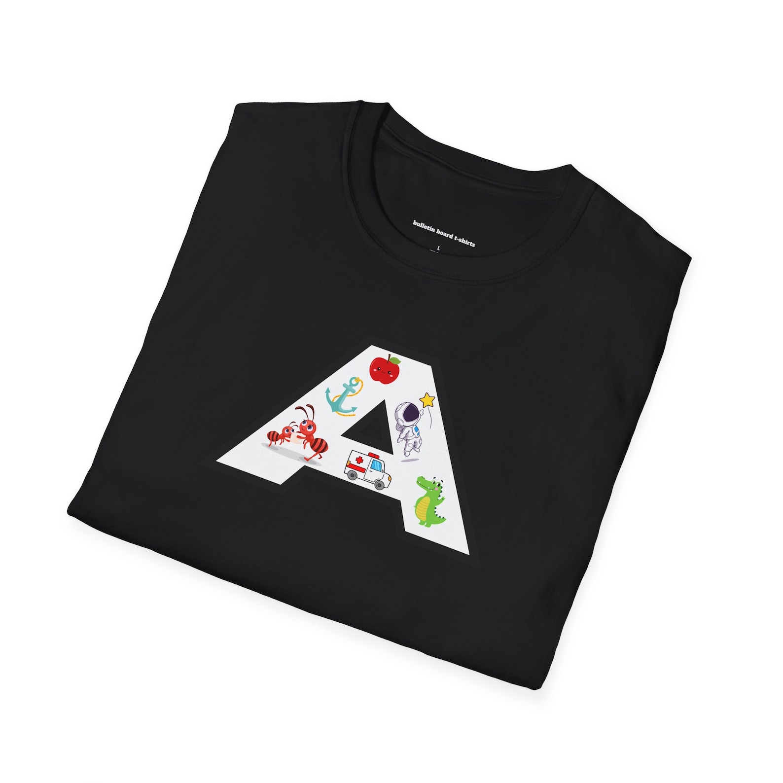 Alphabet Friend Teacher Shirt Letter A Early Literacy Bulletin Board T ...