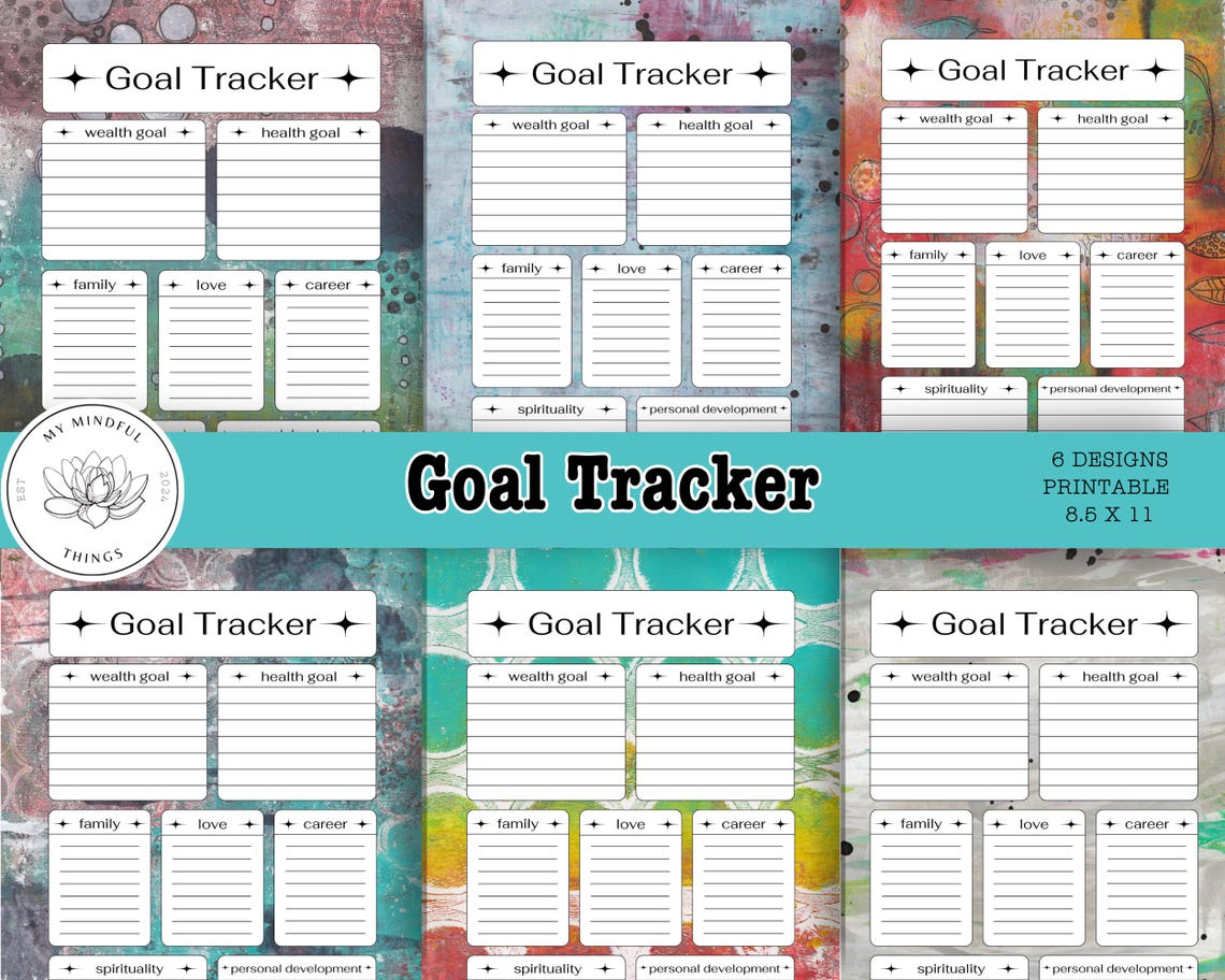 Printable Goal Tracker for Accountability - Health, Wealth, Family ...