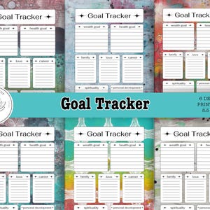 Printable Goal Tracker for Accountability - Health, Wealth, Family ...