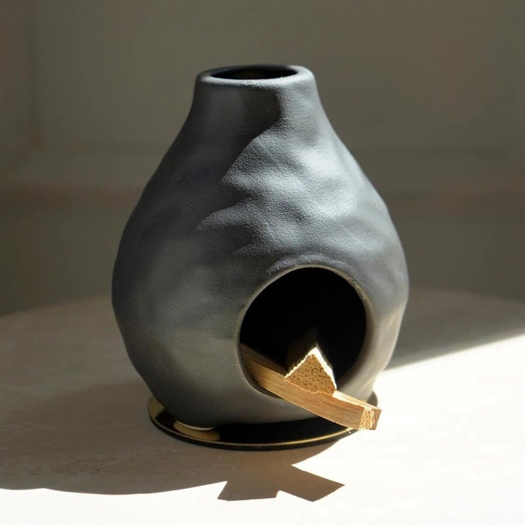 Miniature Ceramic Palo Santo Fireplace, Incense Holder, Home Decor ...