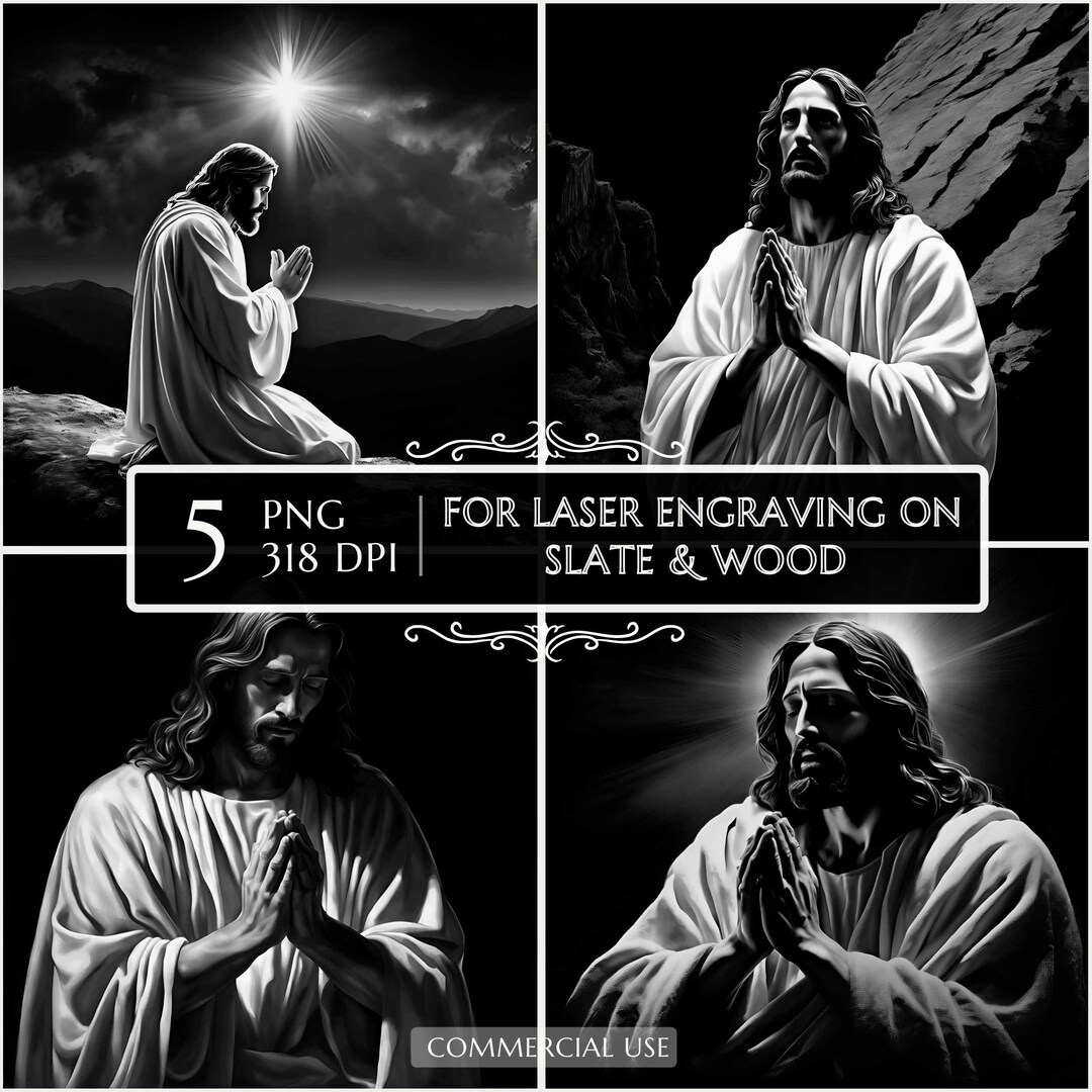 Jesus Christ Laser Engraving File, Slate Coasters PNG, CNC Router Files, Laser Burn Religious ...