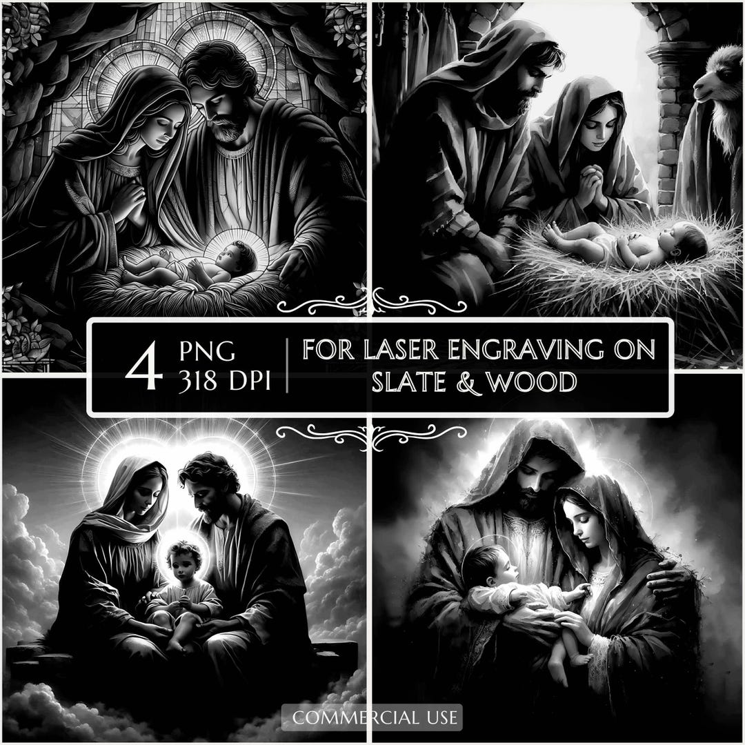 Mary Joseph Laser Engraving File, Jesus Christ Laser File, Nativity Scene, Christian Religion ...