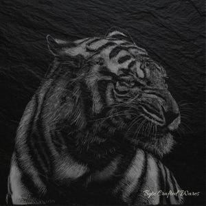 Tiger PNG Laser Ready Engraving File, Slate and Wood Engraving Bundle ...