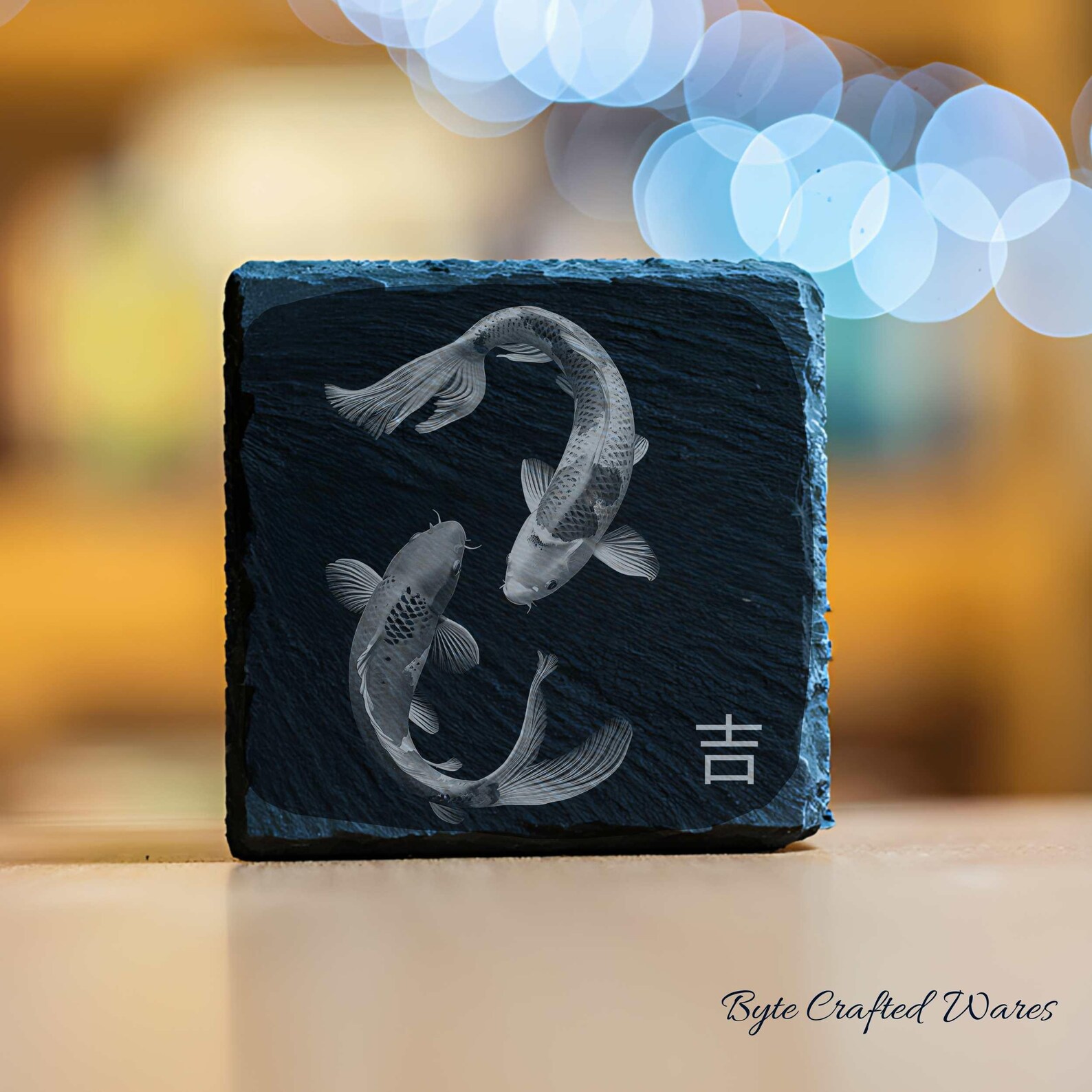 Koi Fish PNG for Laser Engraving, Japanese Carp Slate Design, CNC ...