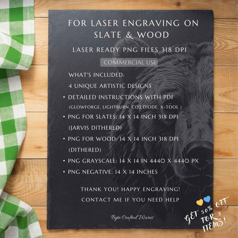 Tiger PNG Laser Ready Engraving File, Slate and Wood Engraving Bundle ...